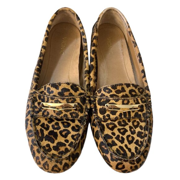 Vionic | Shoes | Vionic Ashby Leopard Calf Hair Driving Moccasin Loafer ...
